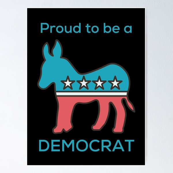 "Vintage Donkey proud to be a DEMOCRAT" Poster for Sale by ElLocoMus ...