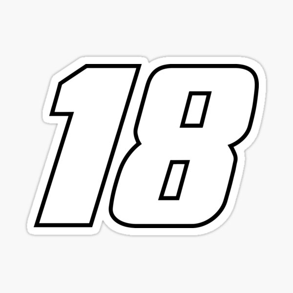 "Kyle Busch 18" Sticker for Sale by OnTargetSports | Redbubble