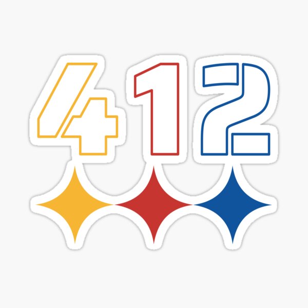 "Pittsburgh PGH 412 Illustration" Sticker for Sale by cmarxdesign ...