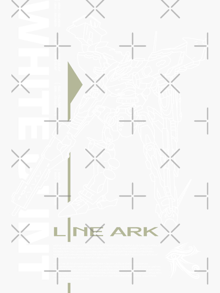 "Armored Core 4 - Line Ark - Mech - White Glint - Negative" Sticker for ...
