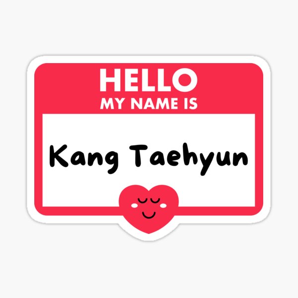 "TXT - Name tags in debut colors (Taehyun)" Sticker for Sale by ...