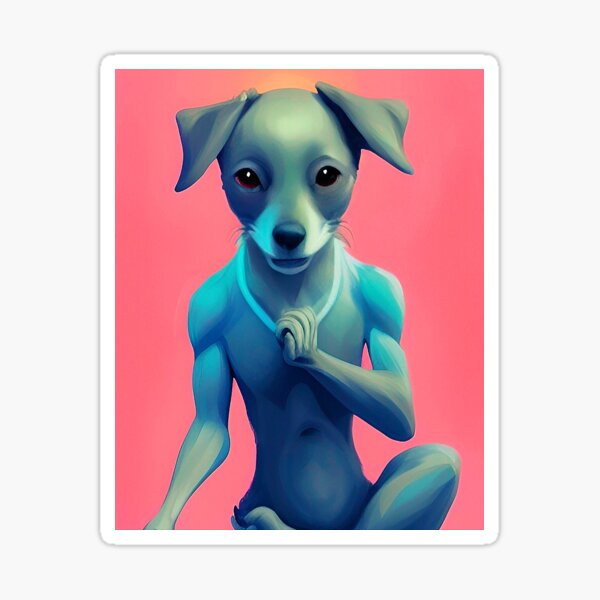 "Buff muscular dog doing yoga." Sticker for Sale by Neo-Expression | Redbubble