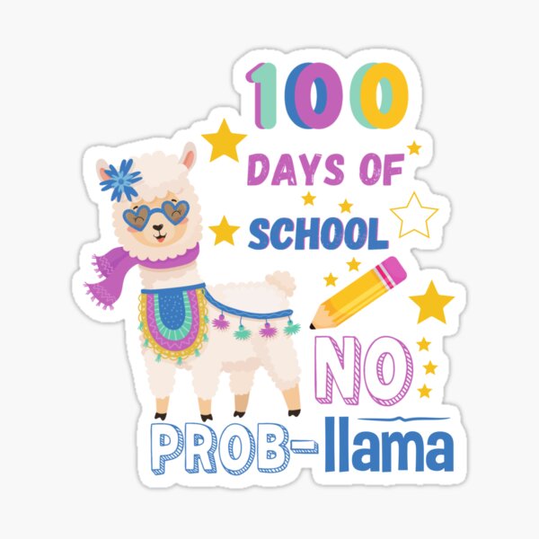 "100 days of school no probllama" Sticker for Sale by TrendiyTo4 ...
