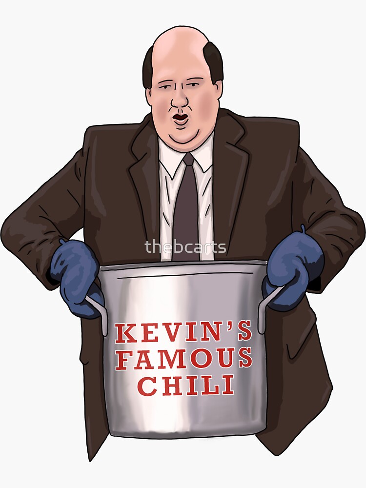 "Kevin’s Famous Chili" Sticker for Sale by thebcarts | Redbubble