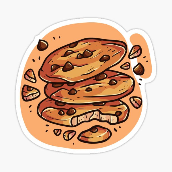 "chocolate chip cookie" Sticker for Sale by mindybubble | Redbubble