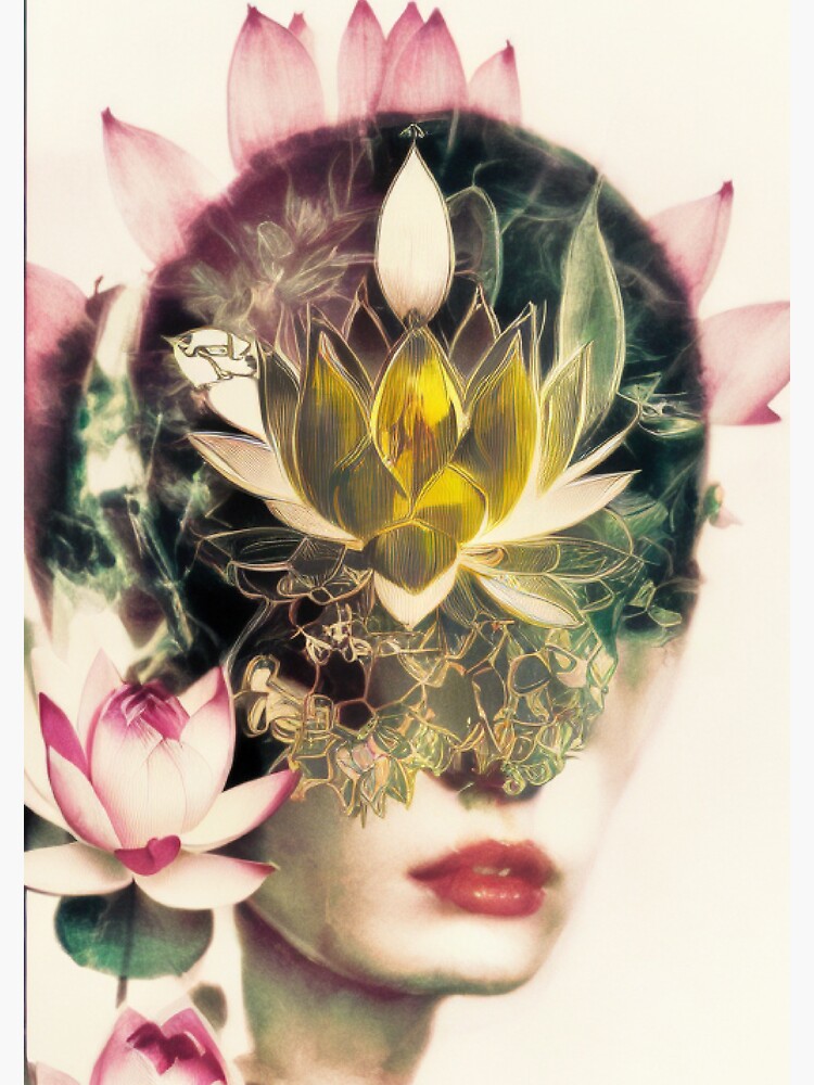 "Lady Lotus" Sticker for Sale by Spectrai | Redbubble