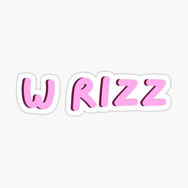 "W Rizz Meme" Sticker for Sale by puki-ycdi | Redbubble