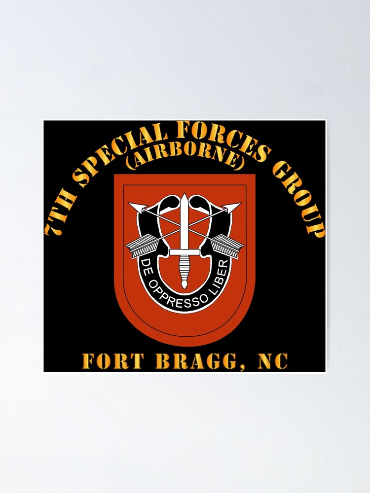 "Army - 7th Special Forces Group w Flash - FBNC" Poster for Sale by ...