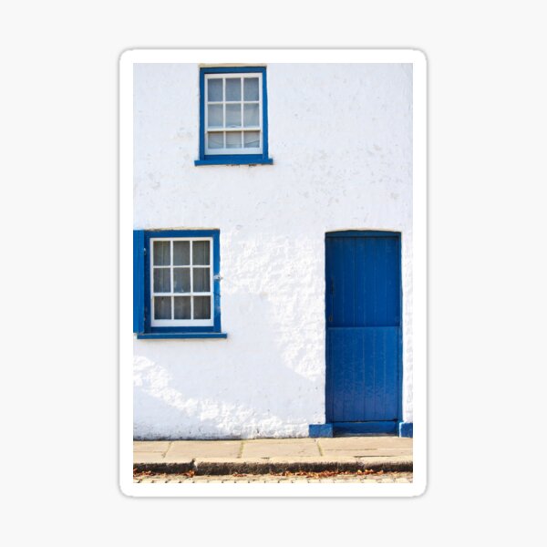 "Old Style House Blue Vertical Northern Ireland" Sticker for Sale by ...
