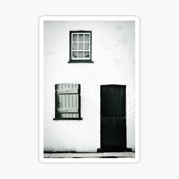 "Old Style House bw Vertical Northern Ireland" Sticker for Sale by ...