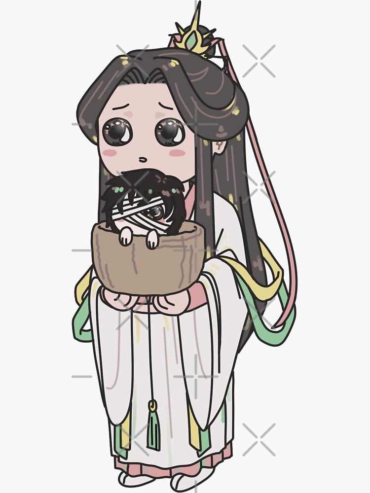 "Little Hong-er with dianxia" Sticker for Sale by Heyiuart | Redbubble
