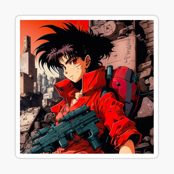 "Akira Style anime girl" Sticker for Sale by Makoto-Styl | Redbubble