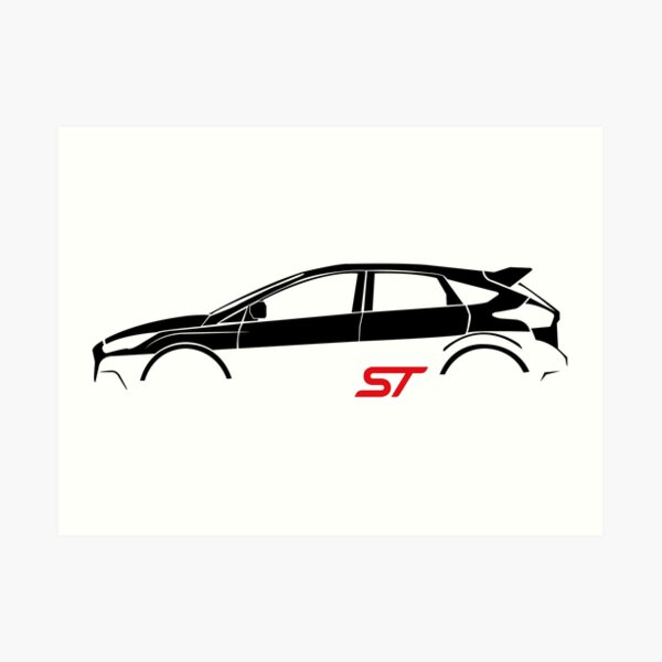 "Ford Focus ST Vector" Art Print for Sale by Alice Lavalle | Redbubble