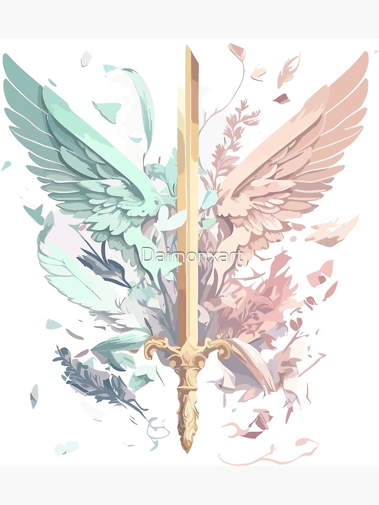 " Wind element sword 2 , Game art, RPG, pastel color art" Poster for ...