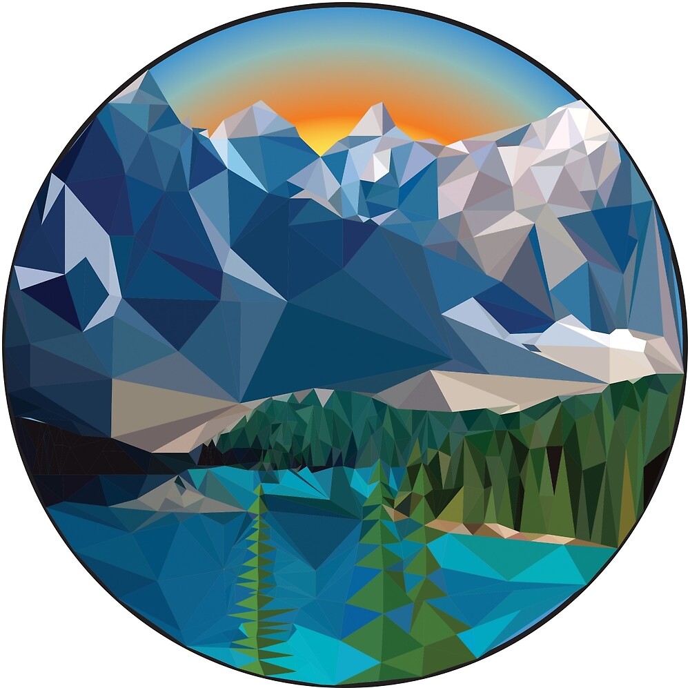 "Polygon Mountain" by OldSketchTues | Redbubble
