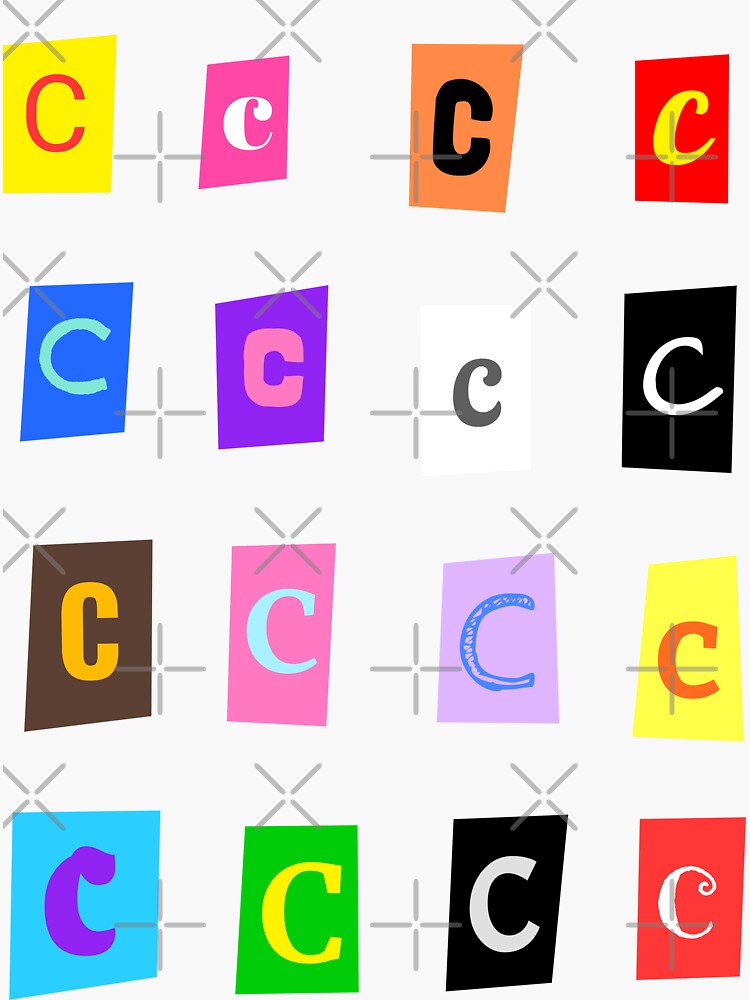 " Magazine cut-out 'C' letters set" Sticker for Sale by Words-Artist ...