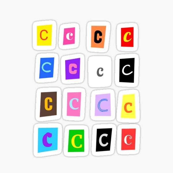 " Magazine cut-out 'C' letters set" Sticker for Sale by Words-Artist ...