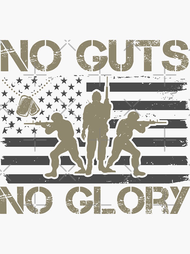 "No Guts No Glory" Sticker for Sale by teamph | Redbubble