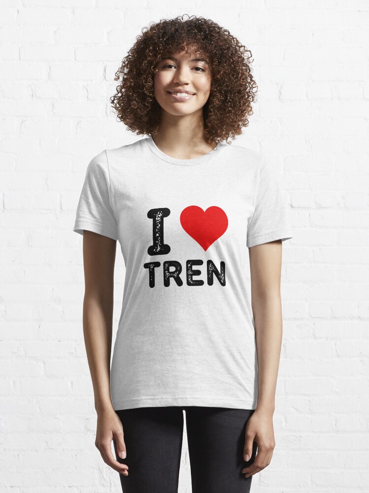 "I Love Tren I Heart Tren Funny Bodybuilder Heart Tren" T-shirt for ...