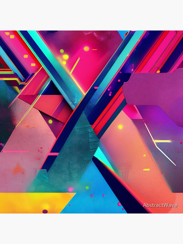 "80s Abstract 017" Sticker for Sale by AbstractWave | Redbubble