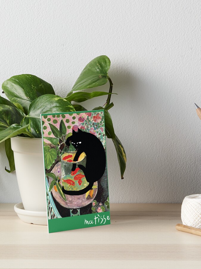 "matisse's goldfish and a cat" Art Board Print for Sale by Mitra ...