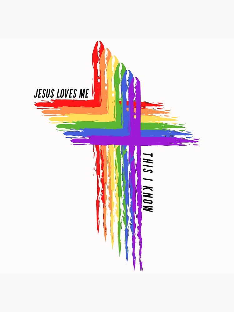 "Jesus Loves Me - LGBTQ Rainbow Cross" Poster for Sale by AWorthyLove ...