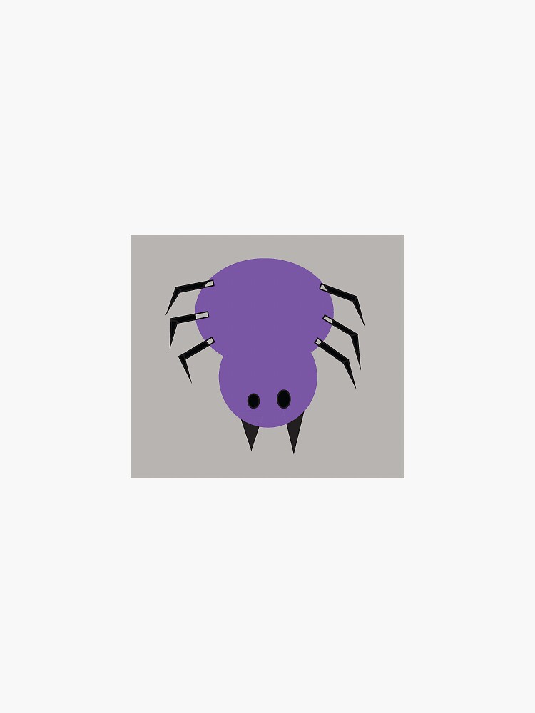 "purple and black spider" Sticker for Sale by caileybrickett | Redbubble