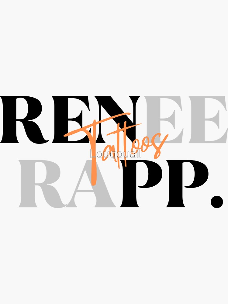 "Renee Rapp - Tattoos" Sticker for Sale by Lougouail | Redbubble