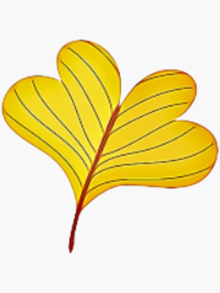 "Yellow leaf" Sticker for Sale by djuric-sell | Redbubble