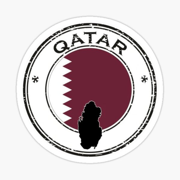 "Qatar Seal Sticker Round Flag" Sticker for Sale by reda-moutaraji ...