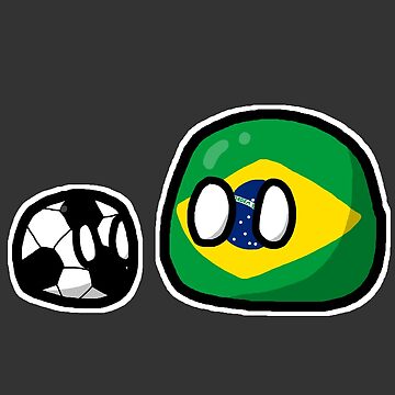 Pegatina for Sale con la obra «Brasil countryball mirando una pelota de ...
