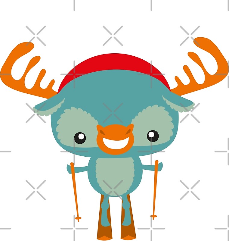 "Ski moose" by Kopfzirkus | Redbubble