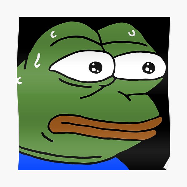 "Poggers Emote – Peepo Pepega Twitch Discord Frog" Poster von rmpk101 ...