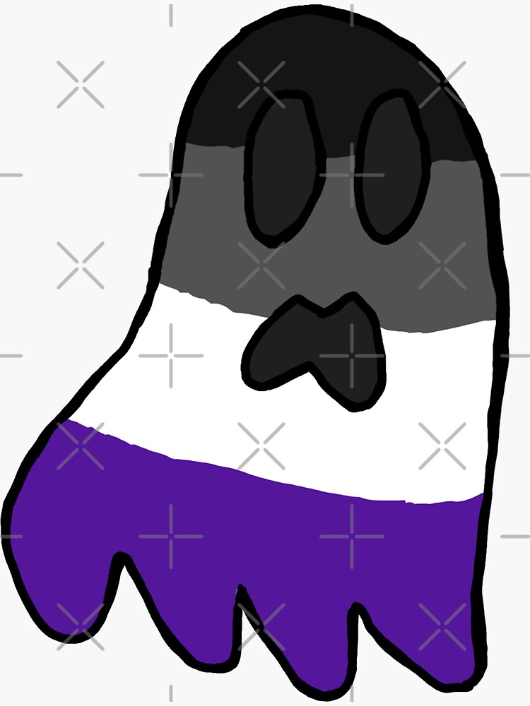 "Asexual Pride flag Ghost" Sticker for Sale by PallasDiana | Redbubble