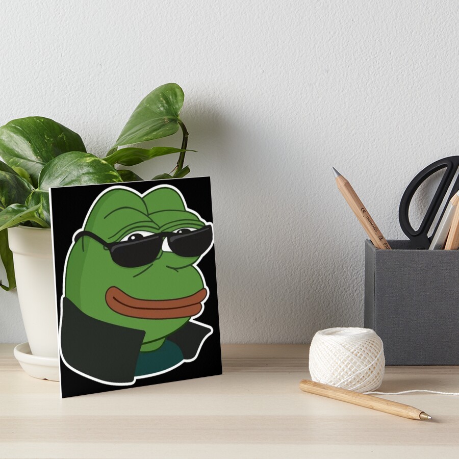 "Dark Poggers emote - peepo pepega twitch discord frog" Art Board Print ...