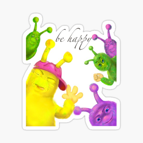 "Be Happy Monster for good mood" Sticker for Sale by BIEZAART | Redbubble