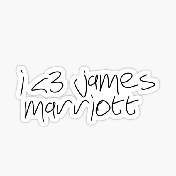 "james marriott" Sticker for Sale by sophiesheltonn | Redbubble