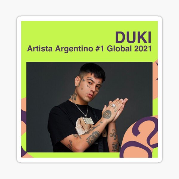 Pegatina con la obra «Poster duki artista argentino » de Lakshmana ...