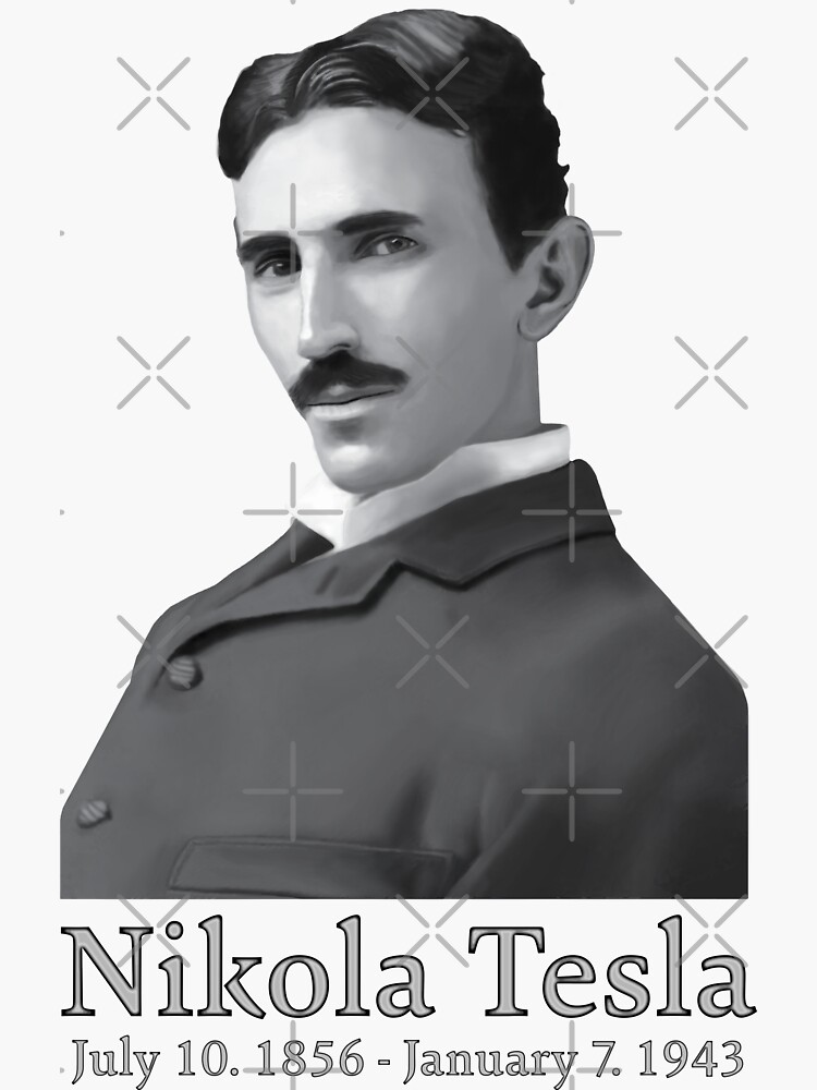 "Nikola Tesla - legendary scientist" Sticker for Sale by GrafixOnDemand ...