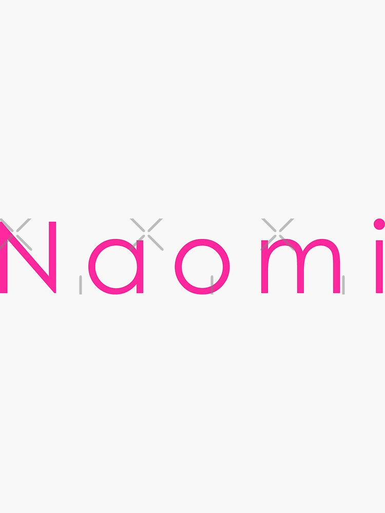 "Naomi pink name" Sticker for Sale by gmstockstudio | Redbubble
