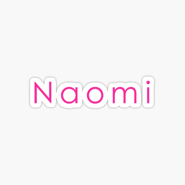 "Naomi pink name" Sticker for Sale by gmstockstudio | Redbubble