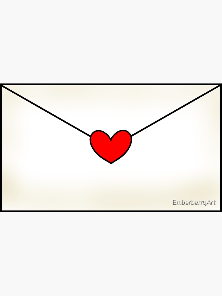"Love Letter Envelope" Sticker for Sale by EmberberryArt | Redbubble
