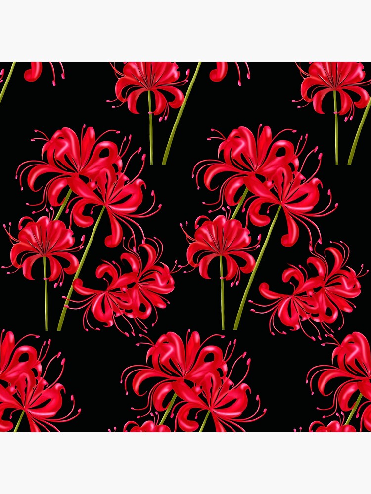 "Japanese death flowers, pattern, Higanbana" Poster for Sale by AvotArt ...