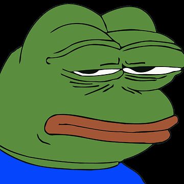 "Bored poggers emote - peepo pepega twitch discord frog" Sticker by ...