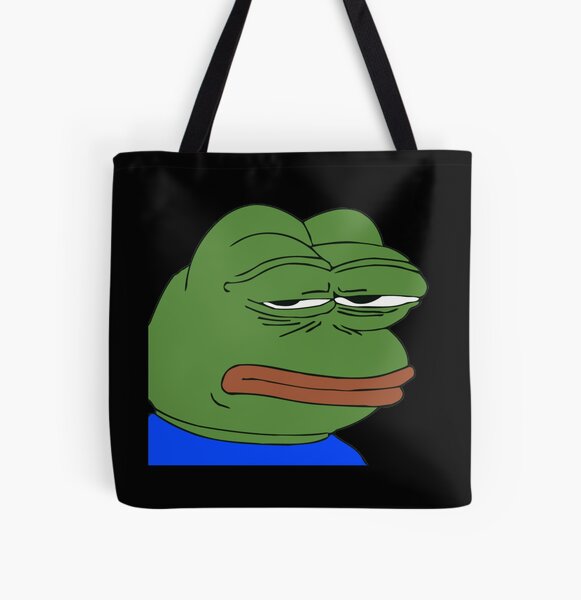 "Bored poggers emote - peepo pepega twitch discord frog" Tote Bag for ...