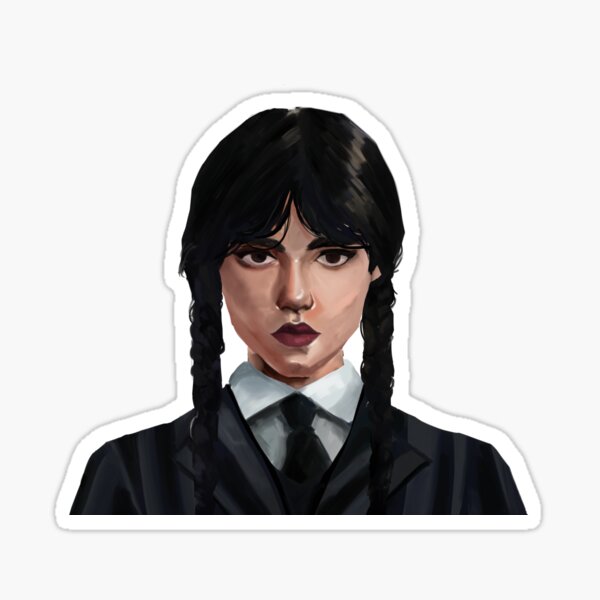 "Wednesday Addams (Netflix)" Sticker for Sale by mark-attack | Redbubble