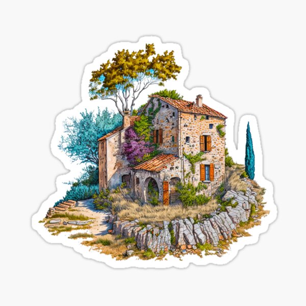 "The Mas of Provence" Sticker for Sale by Imagier | Redbubble