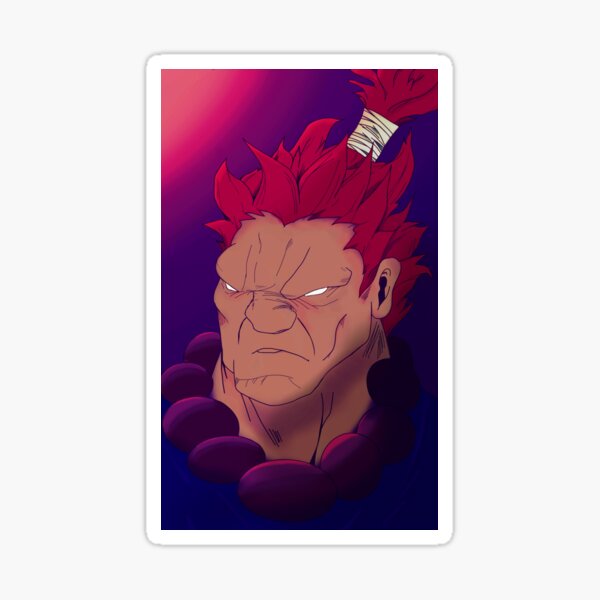 "Akuma street fighter drawing" Sticker for Sale by nicafab | Redbubble