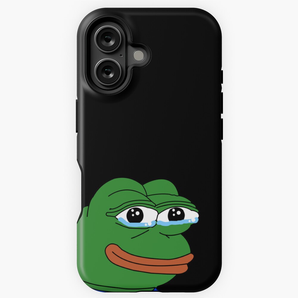"Happy tears poggers emote - peepo pepega twitch discord frog" Sticker ...