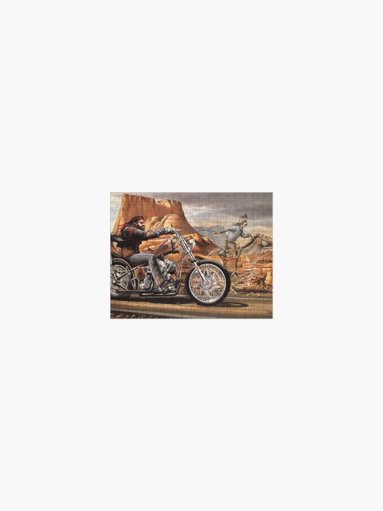 "Motorcycle Art - Ghost Rider by David Mann - Easy Rider" Jigsaw Puzzle ...